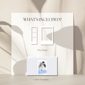 Wedding Photo Booth Template, Minimalist Black and White, Aesthetic 2x6 ...