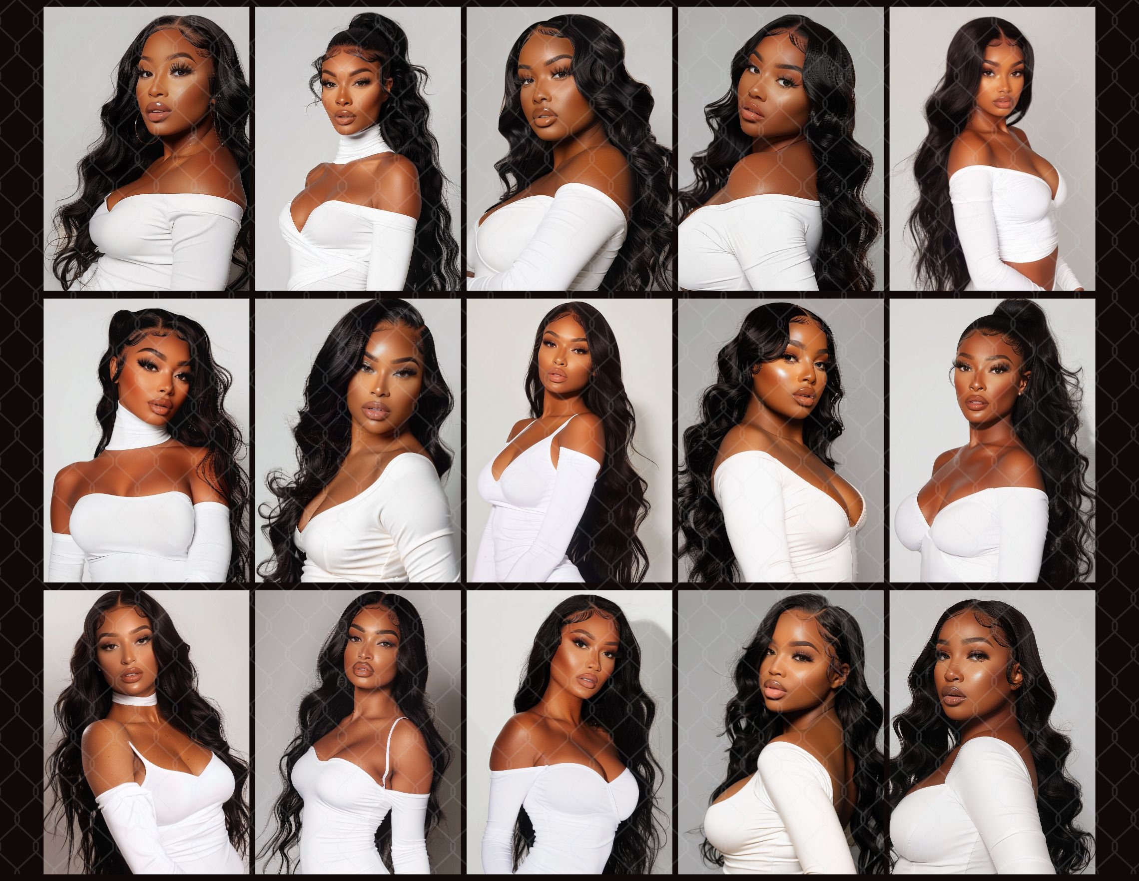 LADY ELEGANCE BUNDLE 15 Stock Image Bundle African American Model, Beauty Stock Photos, Hair ...