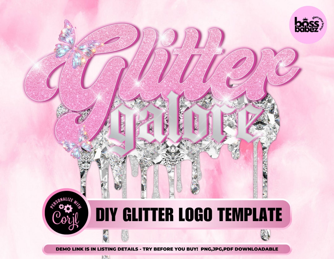 DIY Glitter Galore Logo: Salon Business Branding (digital Download) - Etsy