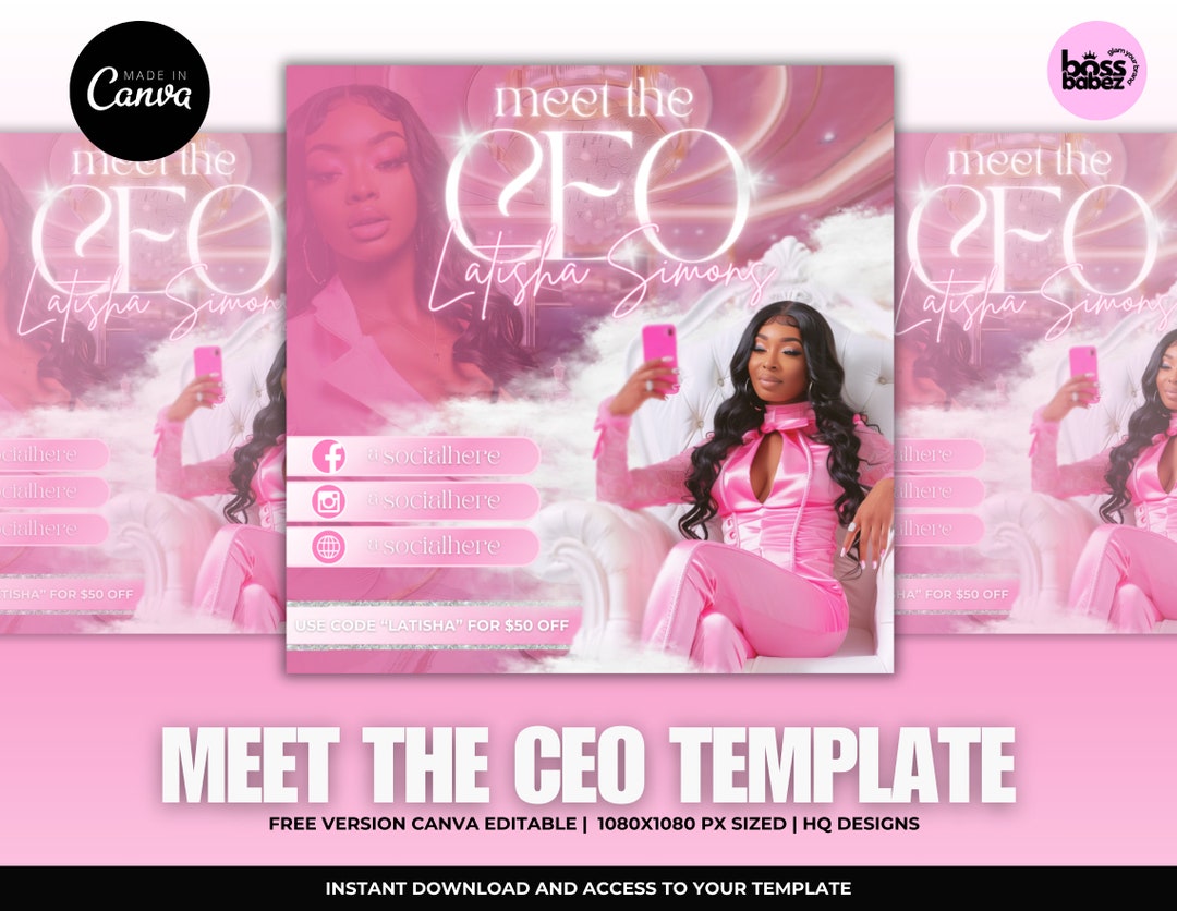 Meet the CEO Flyer Template: DIY Social Media Post (digital Download ...