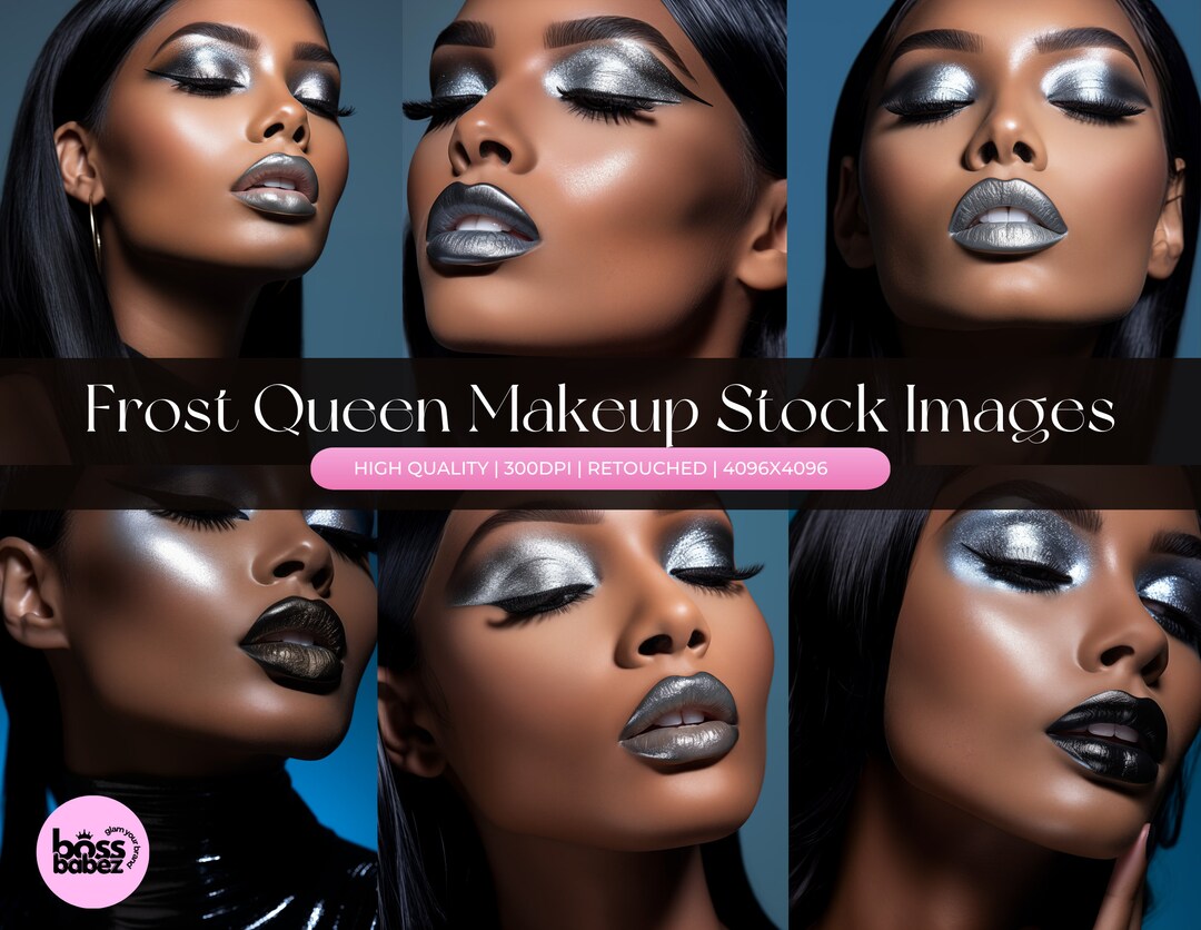 Frost Queen Makeup Stock Photos: African American Model (digital ...