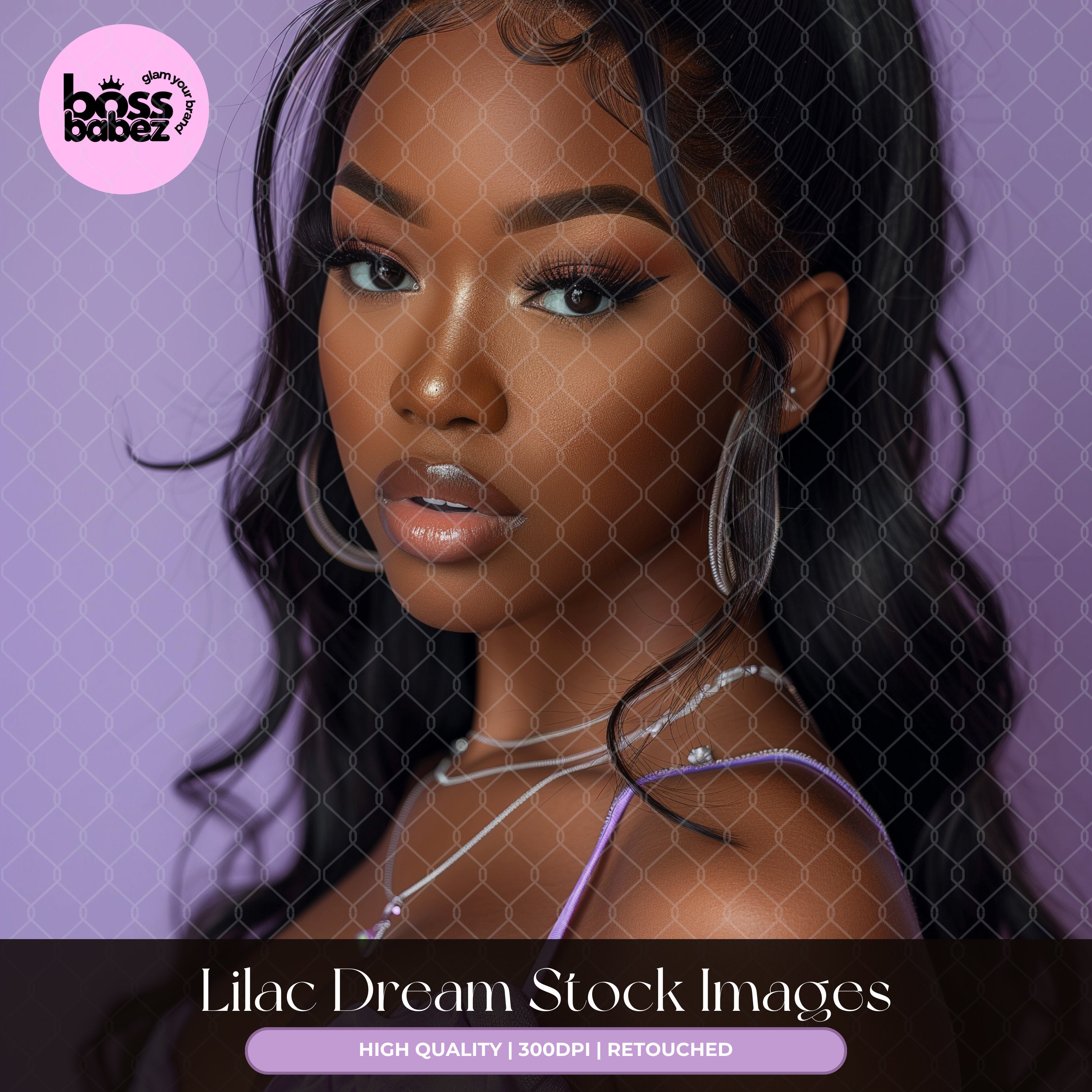 LILAC DREAM BUNDLE 15 Stock Image Bundle African American Model, Beauty ...