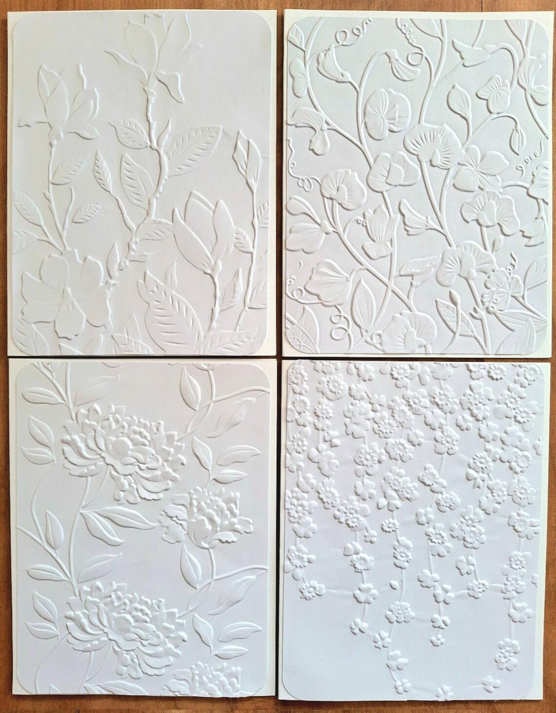 Greeting Cards Set, Blank Cards, Embossed Greeting Cards, White ...