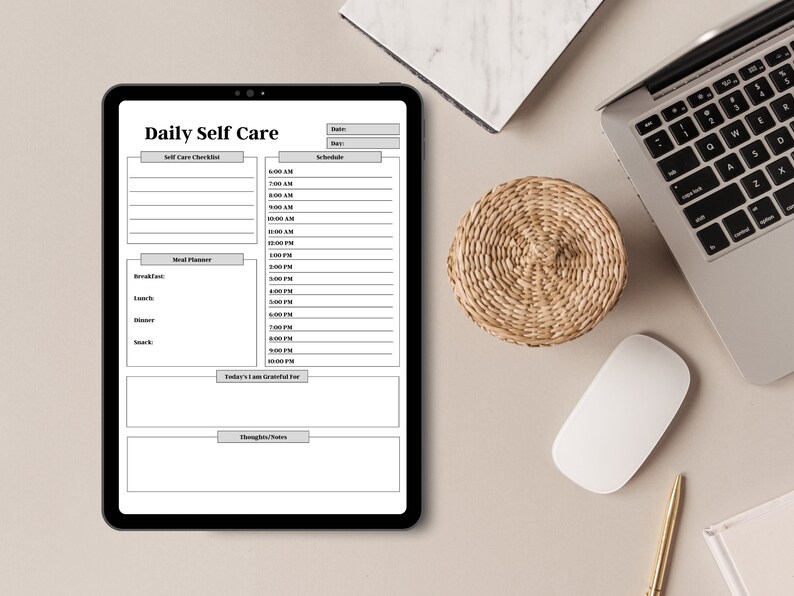 Daily Self Care Planner, Self Care Planner, Self Love Planner ...