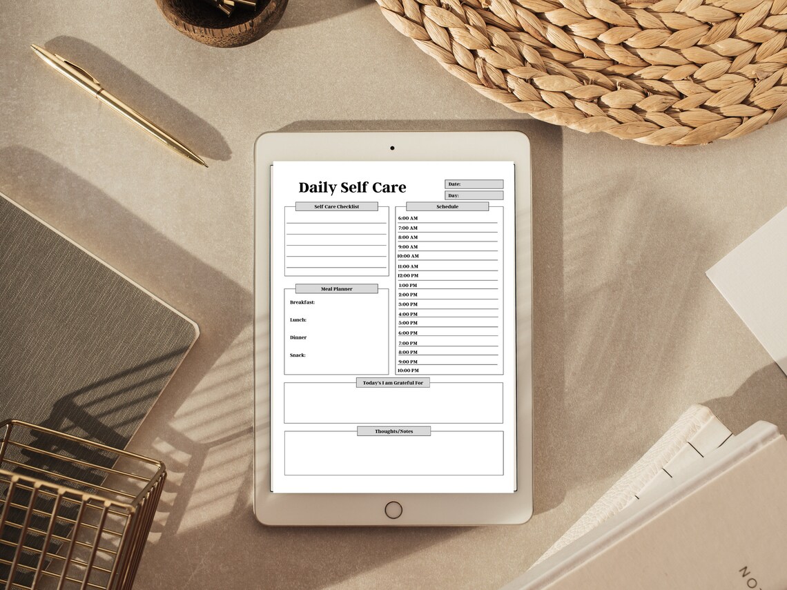 Daily Self Care Planner, Self Care Planner, Self Love Planner ...