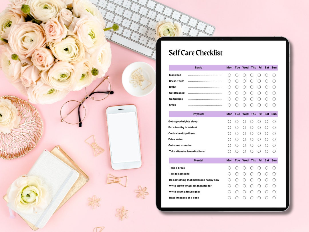 Self Love Checklist, Self Care Printable, Self Love Planner, Self Love ...