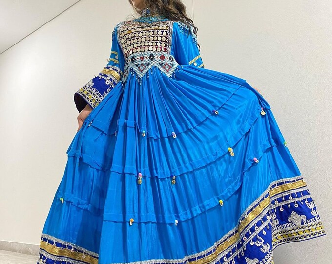 Afghani Handmade Traditional Kuchi Maxi Dress - Etsy UK