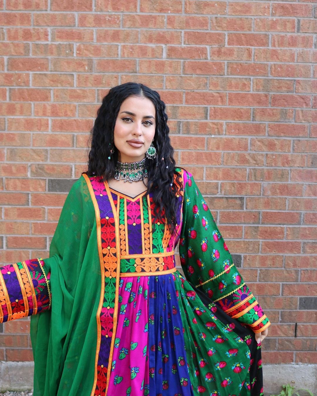 Vintage Gulinegar Afghan Dress Afghan Dress Afghan Kuchi Handmade ...