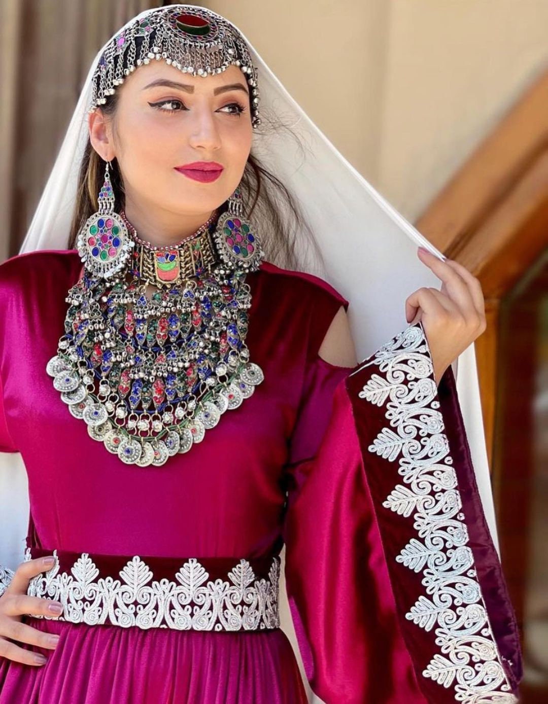 Afghan Vintage and Jewelry Set Dress Afghan Handmade Kuchi Traditional ...