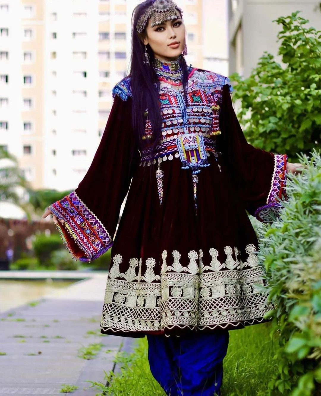 Afghan Handmade Dress Afghan Kuchi Vintage Handmade Afghani Girl Afghan ...