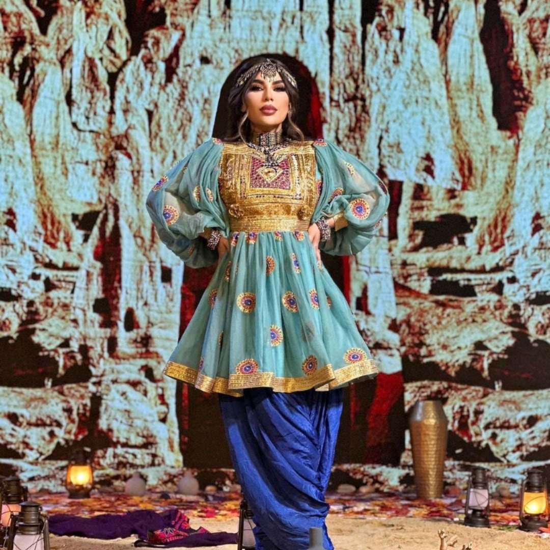 Aryana Sayeed Afghan Dress: Traditional Embroidered Lace Womenswear - Etsy