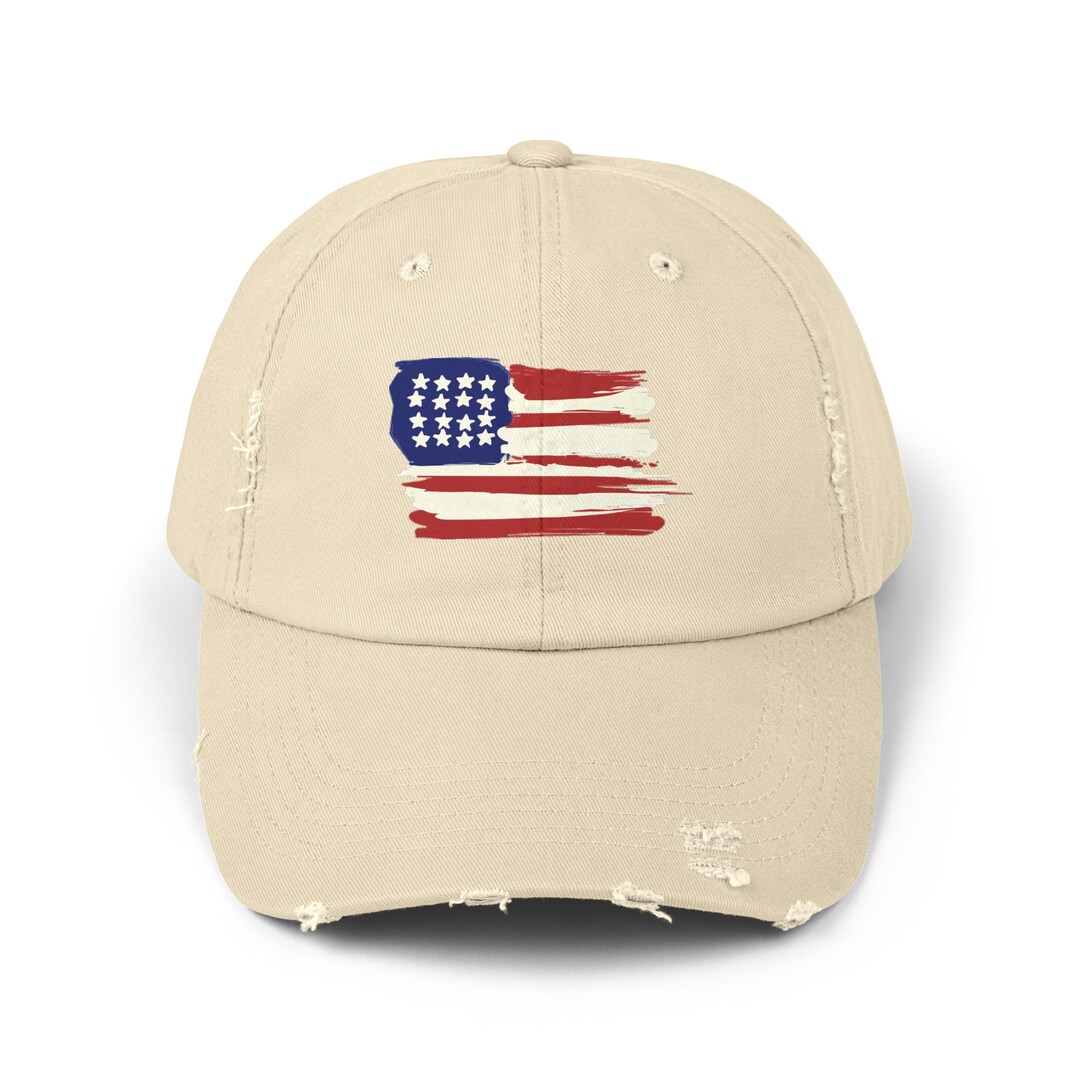 USA Flag Ball Cap Distressed Baseball Hat - Etsy
