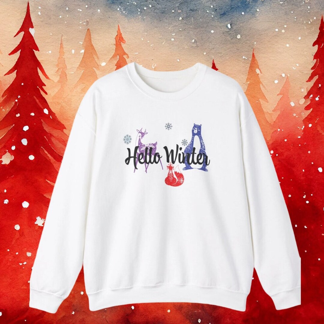 Hello Winter Shirt, Snowflake Shirt, Winter Solstice Sweater ...