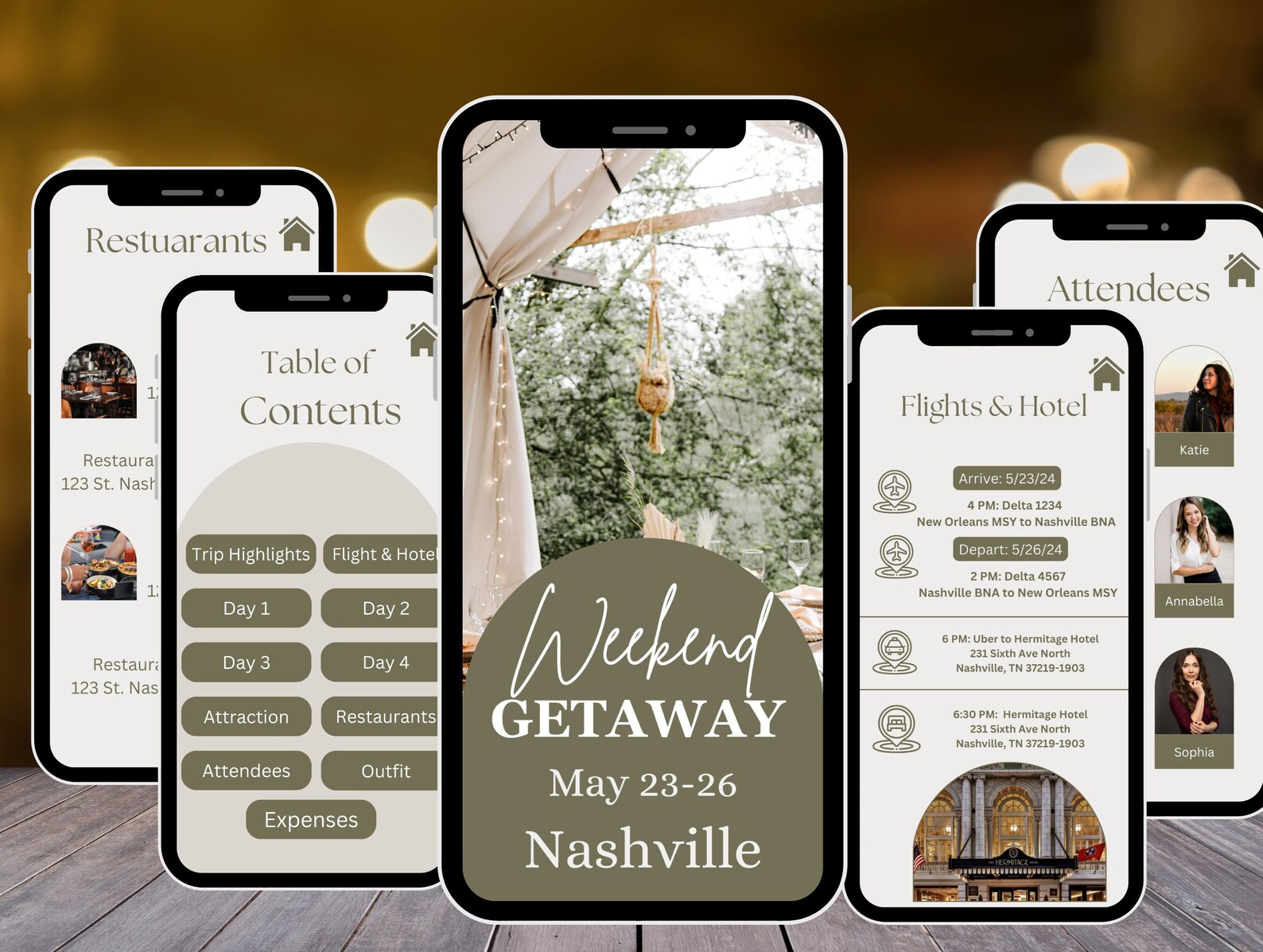 Boho Weekend Getaway Planner, Girls Trip, Bachelorette Trip, Digital ...