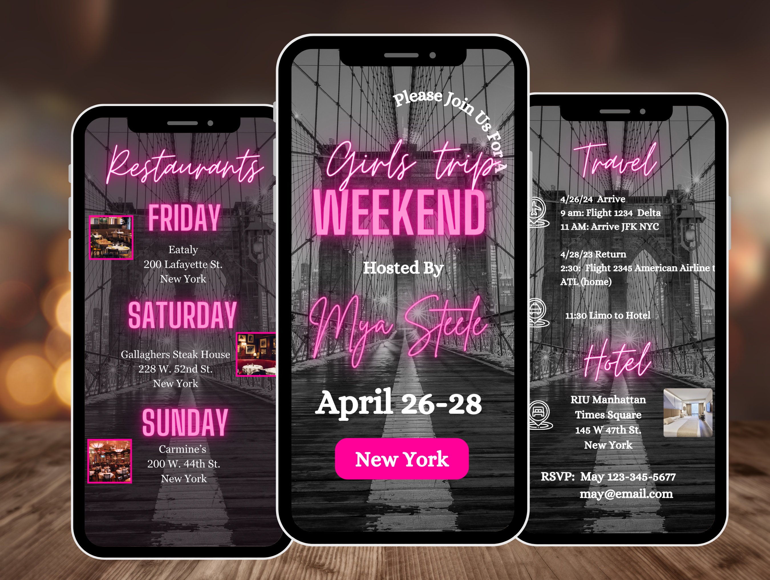 New York City Birthday Weekend Trip Planner, Girls Trip, Girls Weekend ...