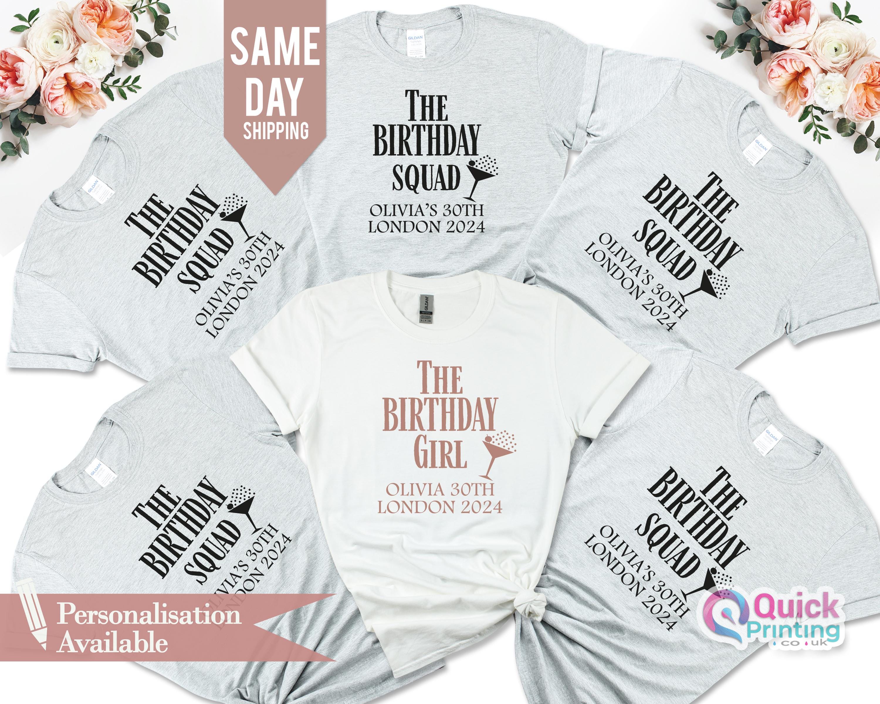 Personalized Birthday Squad T-shirts: Matching Party Tees - Etsy