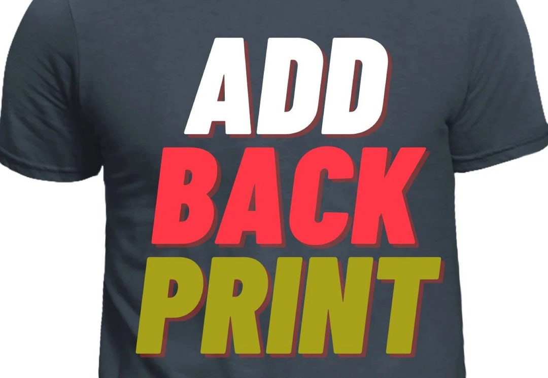ADD BACK PRINT Upgrade - Etsy