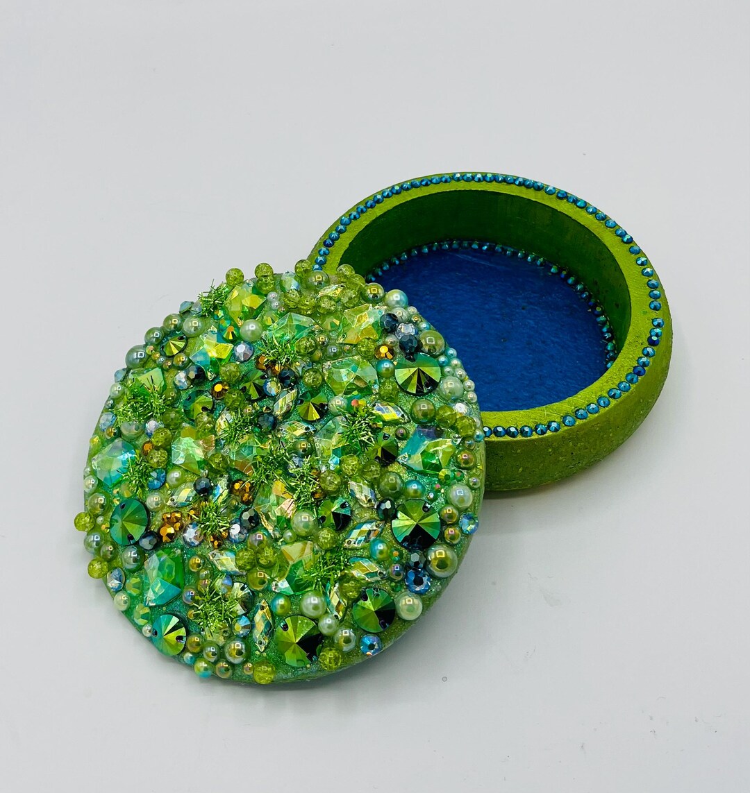 Green Sparkle Bowl - Etsy