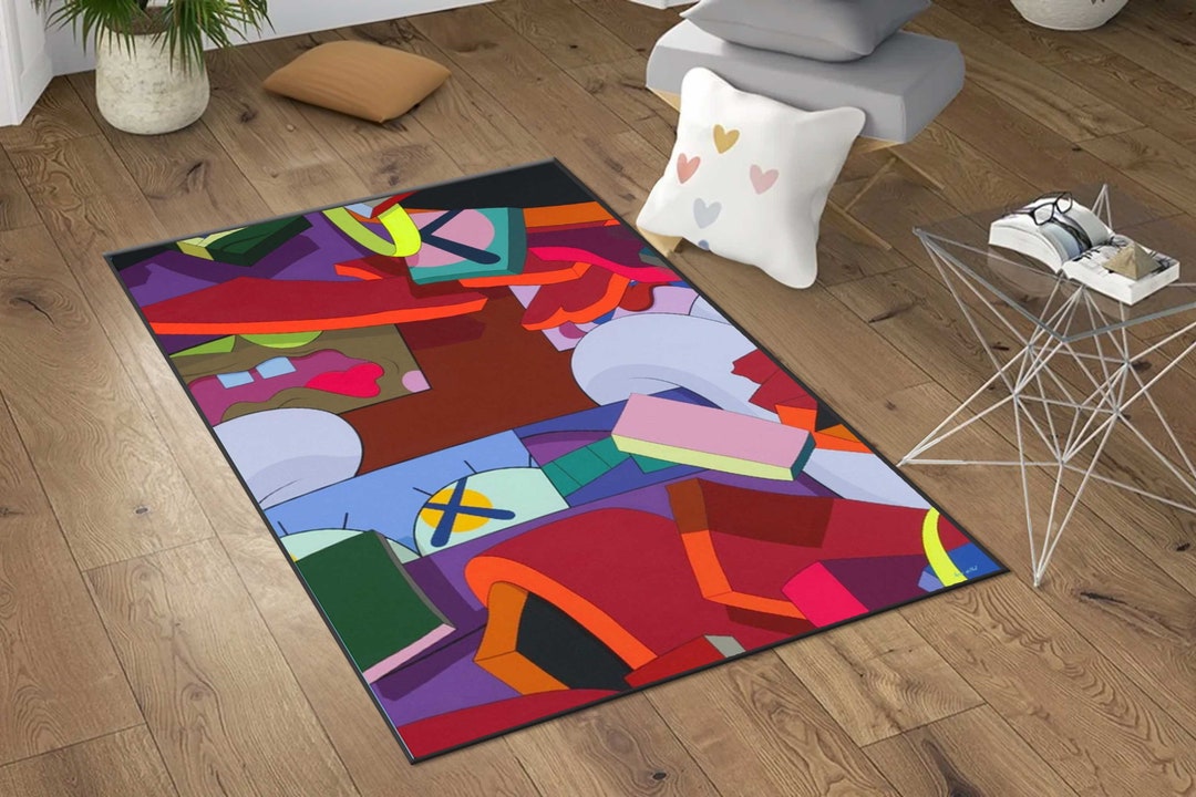 Kaws Rug Kaws Decor Abstract Kaws Art Kaws Graffiti Rug - Etsy
