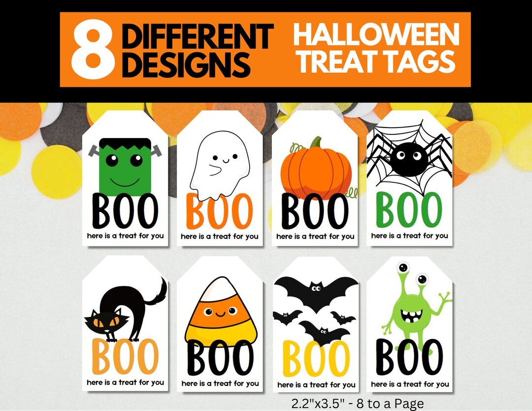 PRINTABLE - Halloween Gift Tag | Halloween Favor Tag | Trick or Treat ...
