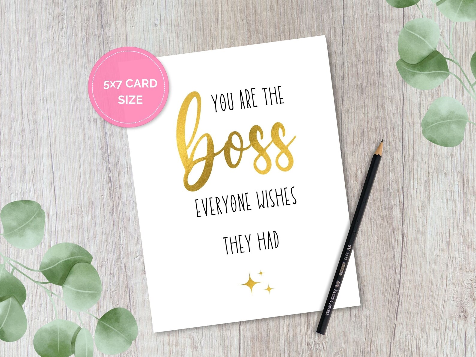 PRINTABLE Boss's Day Card | Happy Boss Day From Us | Boss Day Card ...