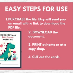 PRINTABLE Kids Dinosaur Valentine Card | Dinosaur Valentine Cards ...