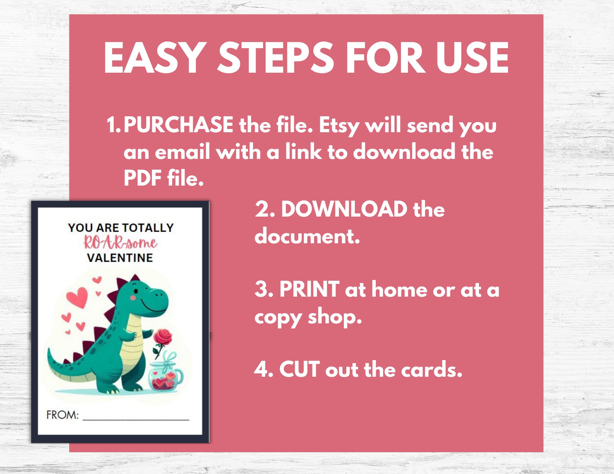 PRINTABLE Kids Dinosaur Valentine Card Dinosaur Valentine Cards Class ...