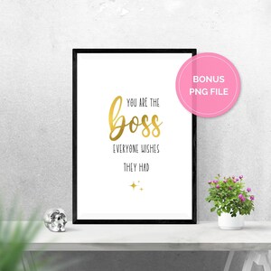 PRINTABLE Boss's Day Card | Happy Boss Day From Us | Boss Day Card ...