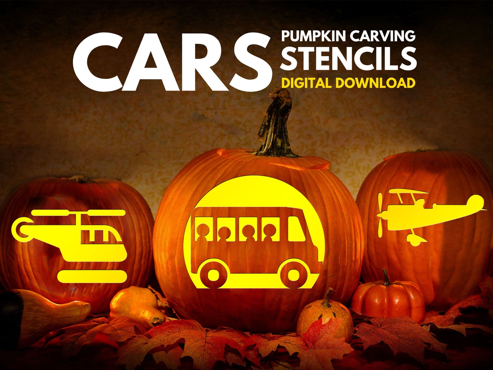 CARS Pumpkin Carving Stencil | Digital Download | Pumpkin Carving ...