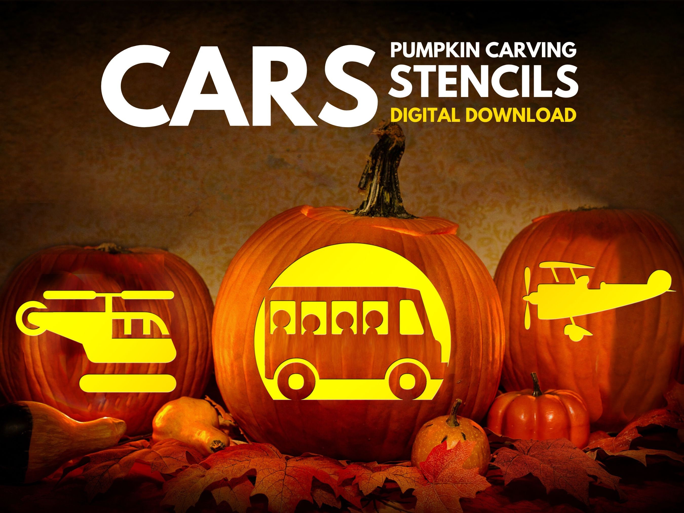 CARS Pumpkin Carving Stencil | Digital Download | Pumpkin Carving ...