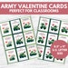 PRINTABLE Kids Army Valentine Card | Army Valentine Cards | Class ...