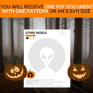 Alien Pumpkin Carving Stencil PRINTABLE | Halloween Pumpkin Carving ...