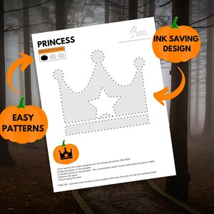 PRINCESS Pumpkin Carving Stencil | Digital Download | Pumpkin Carving ...