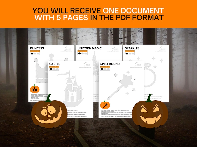 PRINCESS Pumpkin Carving Stencil | Digital Download | Pumpkin Carving ...