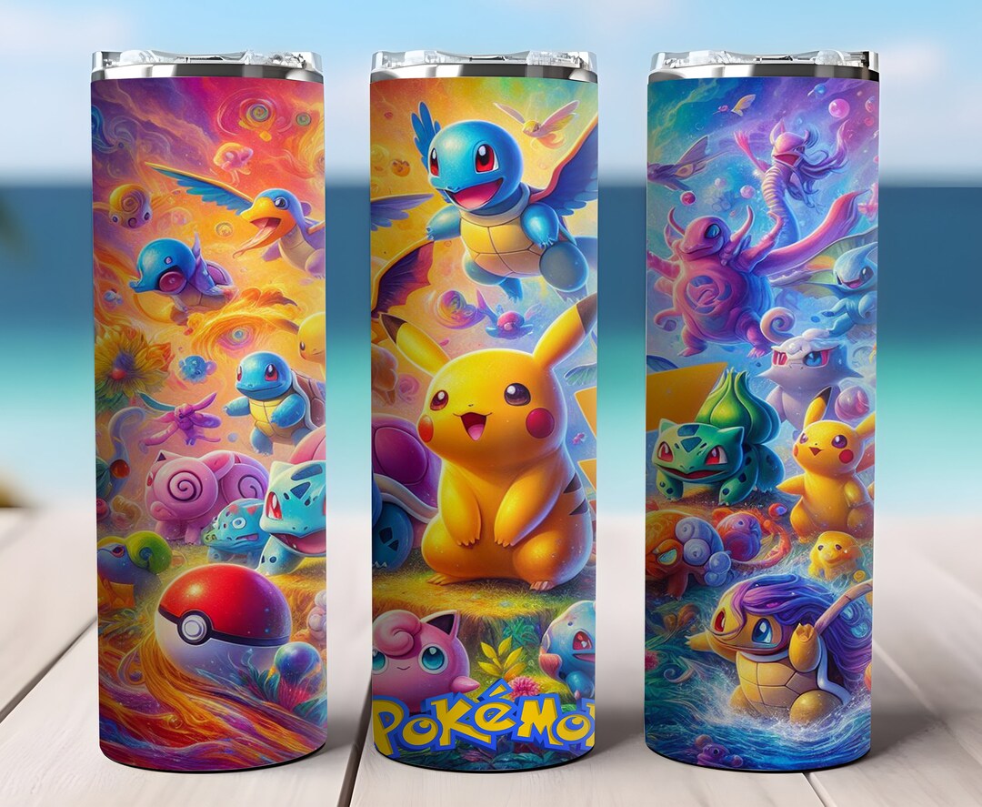 20oz Pokemon Tumbler PNG, Pokemon Tumbler Design,pokemon Tumbler Wrap ...