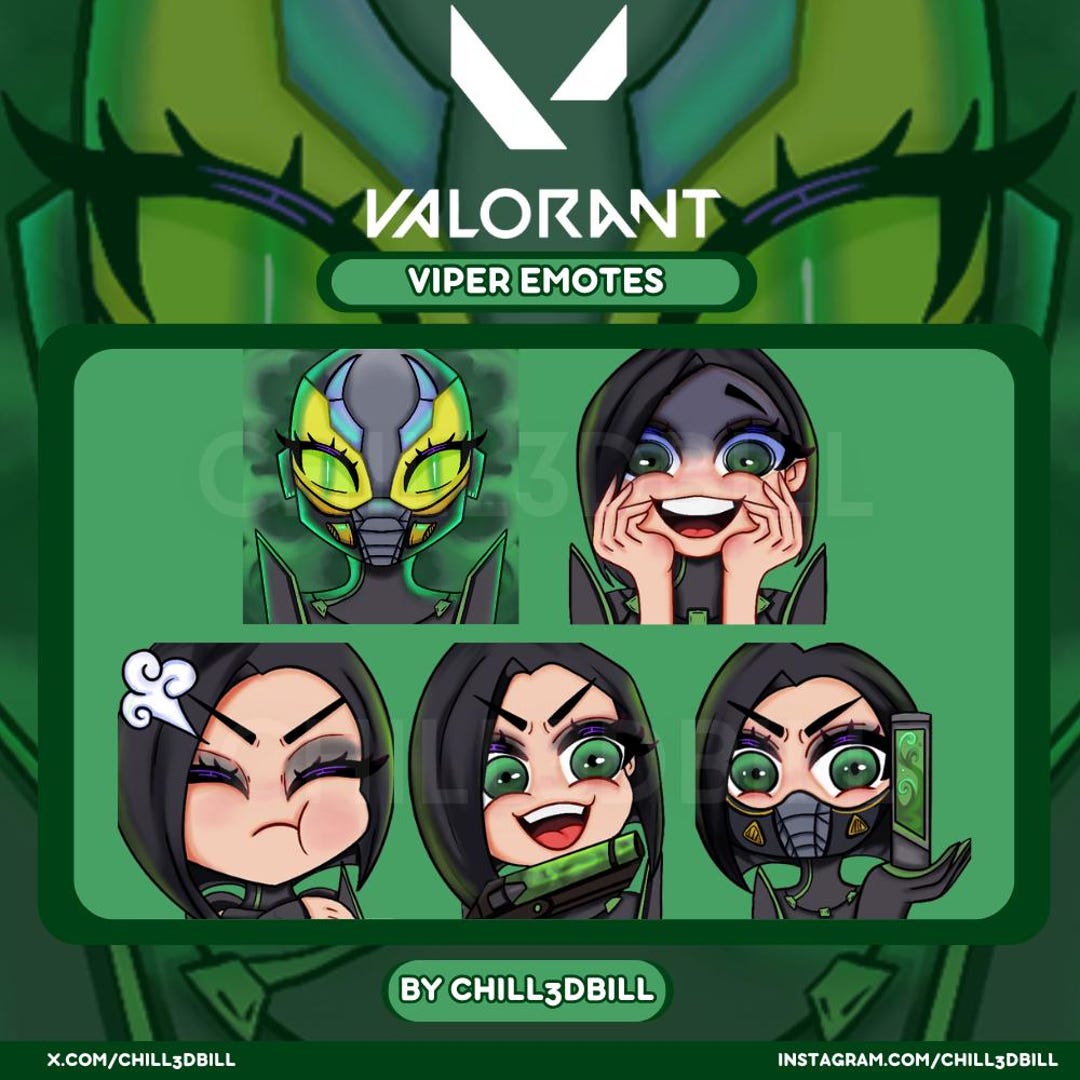 Valorant Viper Twitch Discord Youtube Emote - Etsy Australia