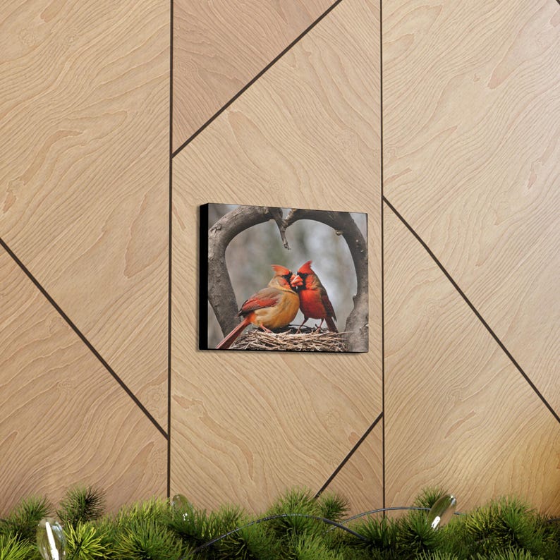 Canvas Gallery Wraps, Cardinal Valentine Canvas Wrap Wall Art, Cardinal ...