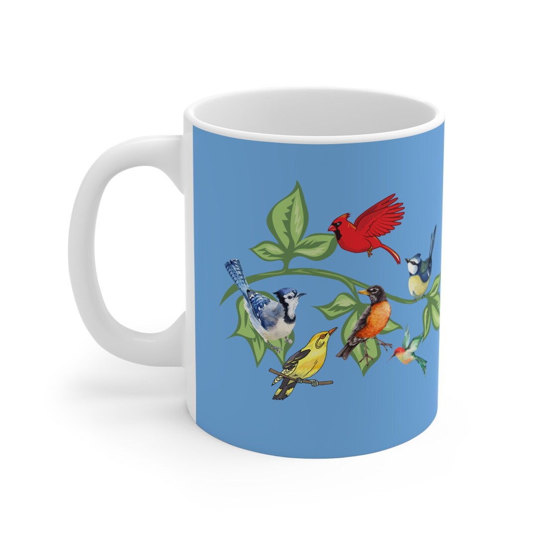 Mug 11oz,birds Mug Design,backyard Birds Cup,bird Lovers Gift, Birding ...