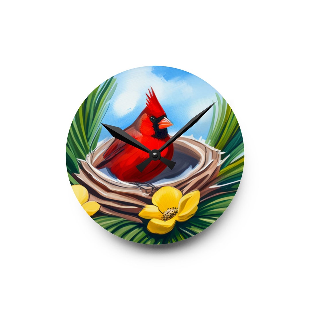 Acrylic Wall Clock,cardinal Wall Clock,round or Square Clock, Cardinal ...