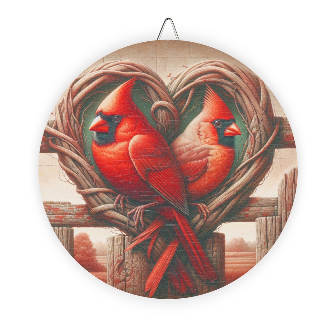 Wood Signs, Cardinal Pair Wooden Sign Beautiful Home Decor, Rustic Wall ...