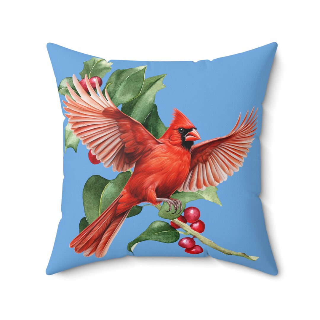 Spun Polyester Square Pillow,cardinal Pillow,cardinal Lover Gift ...