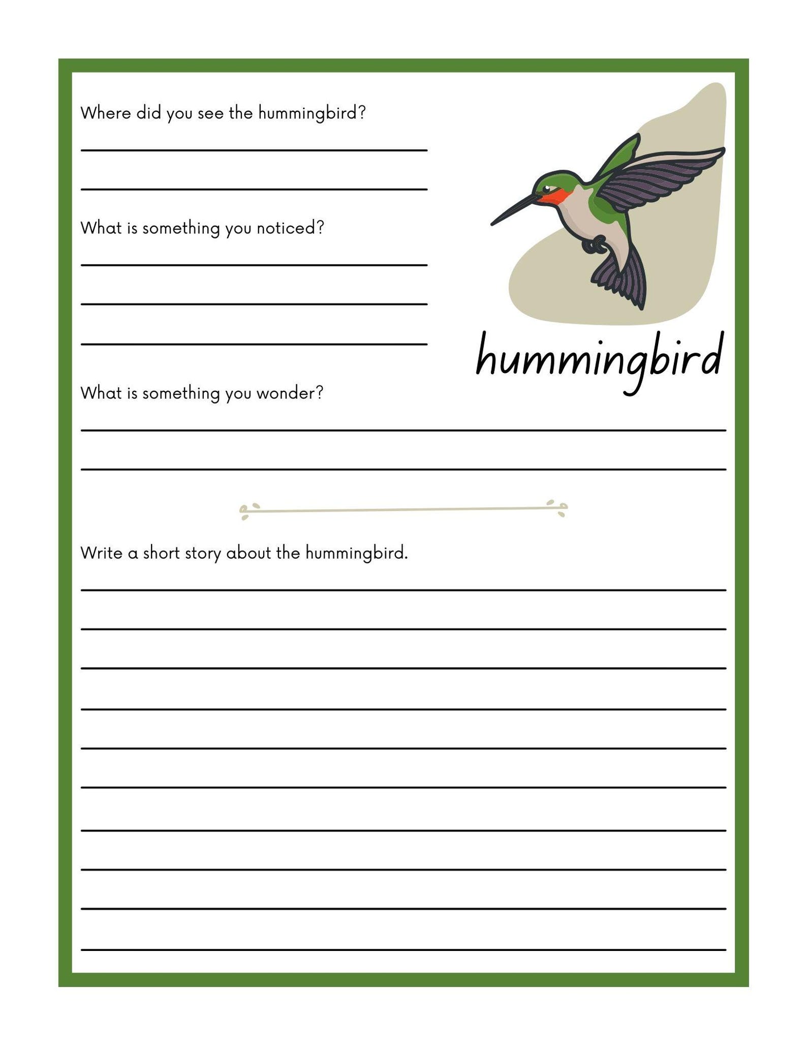 Backyard Bird Scavenger Hunt,classroom Bird Activity, Educational ...