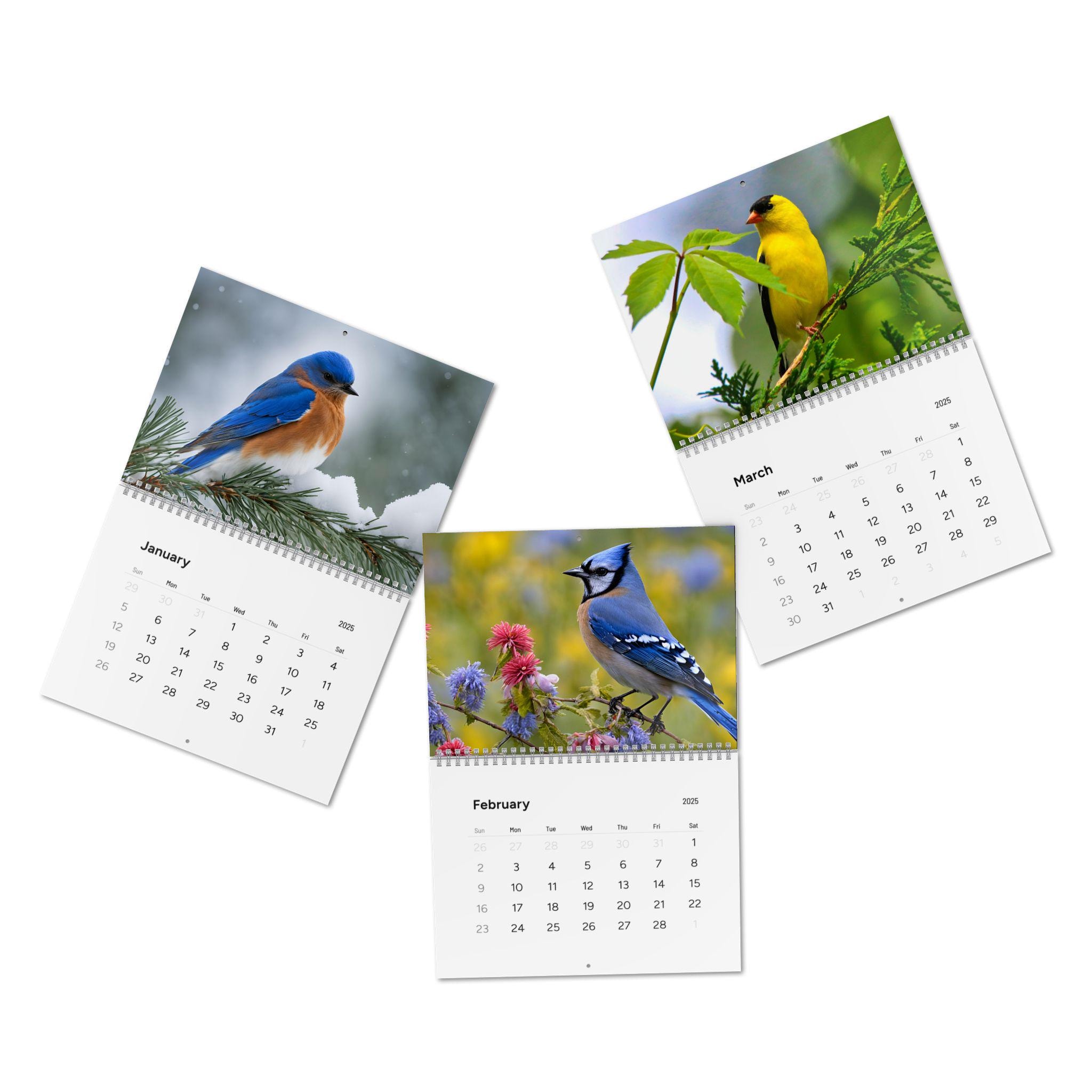 Standard Wall Calendar (2025),bird Wall Calendar, Birding Gift ...
