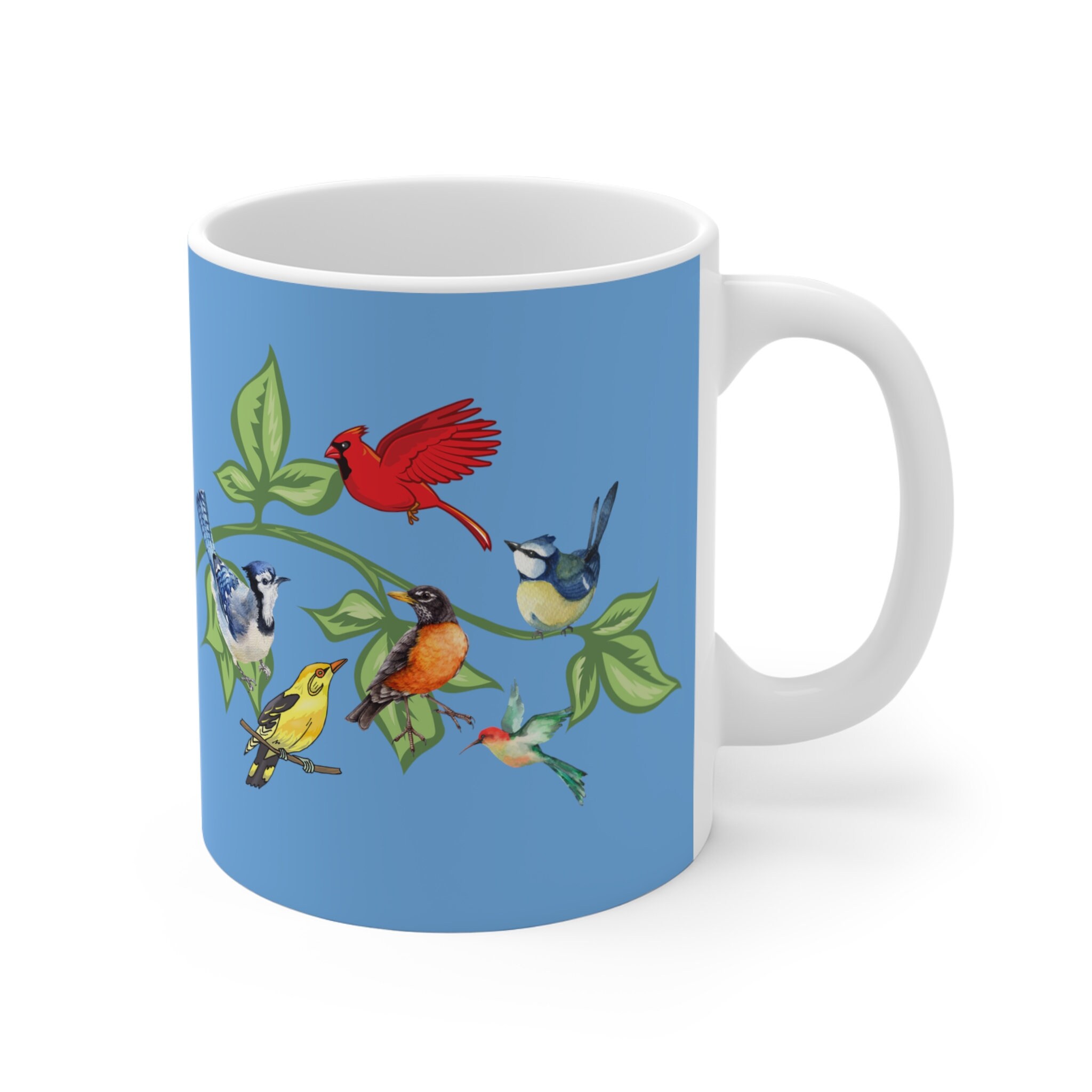 Mug 11oz,birds Mug Design,backyard Birds Cup,bird Lovers Gift, Birding ...