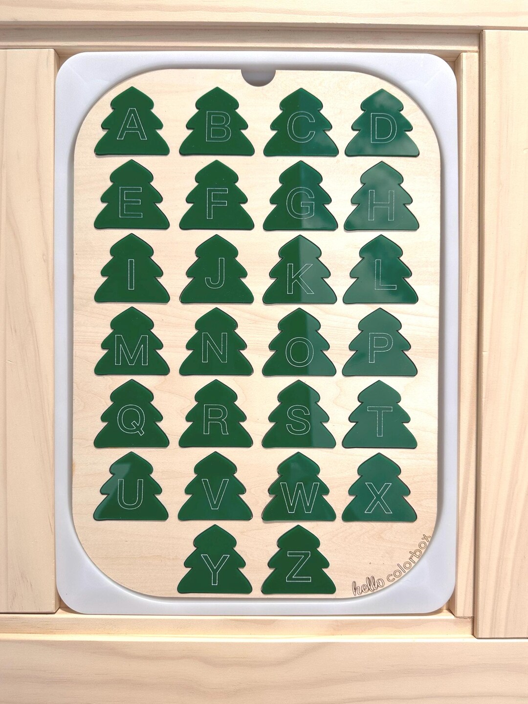 Christmas Trees Alphabet Puzzle Lid for Trofast/flisat Sensory Bins - Etsy