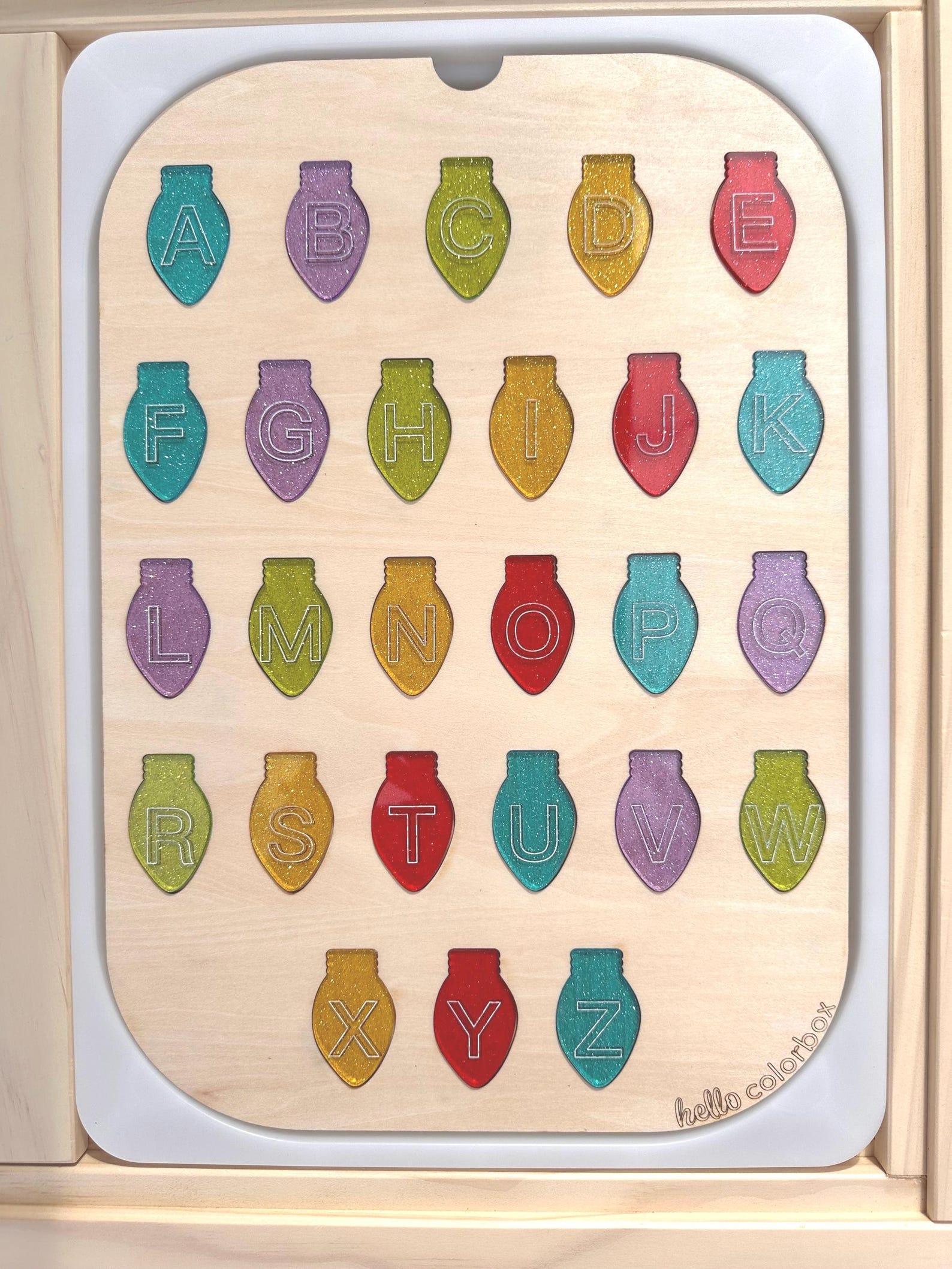 Christmas Light Alphabet Puzzle Lid for Trofast/flisat Sensory Bins - Etsy