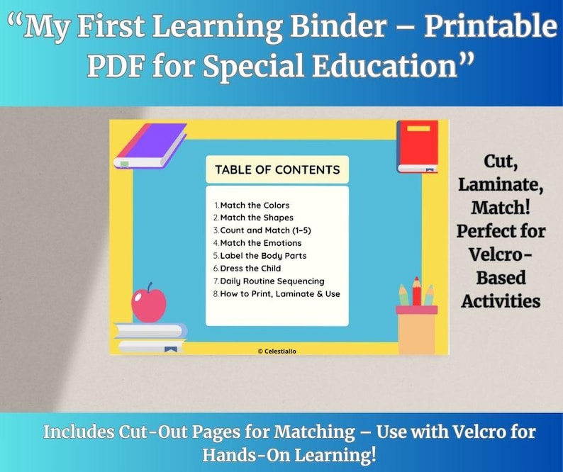 My First Learning Binder – Printable Busy Book for Autism, Special ...