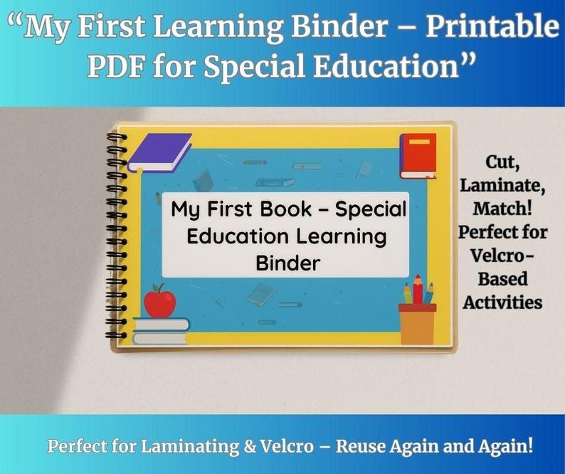 My First Learning Binder – Printable Busy Book for Autism, Special Education & Early Learners ...