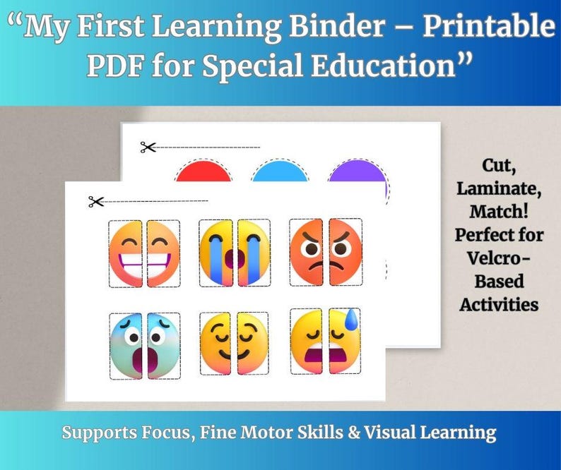 My First Learning Binder – Printable Busy Book for Autism, Special ...