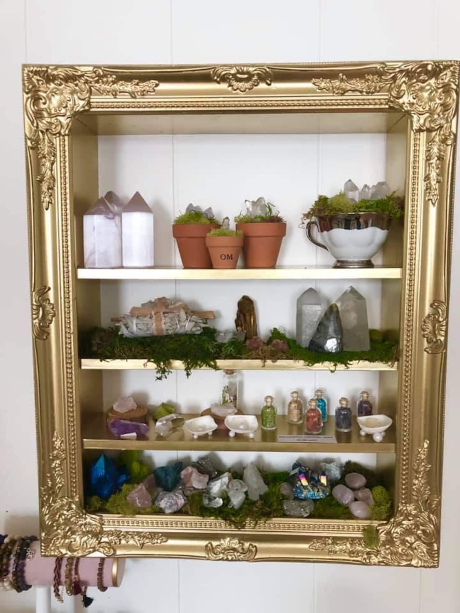 Enchanted Gold Luxe Framed Display for Crystals - Etsy